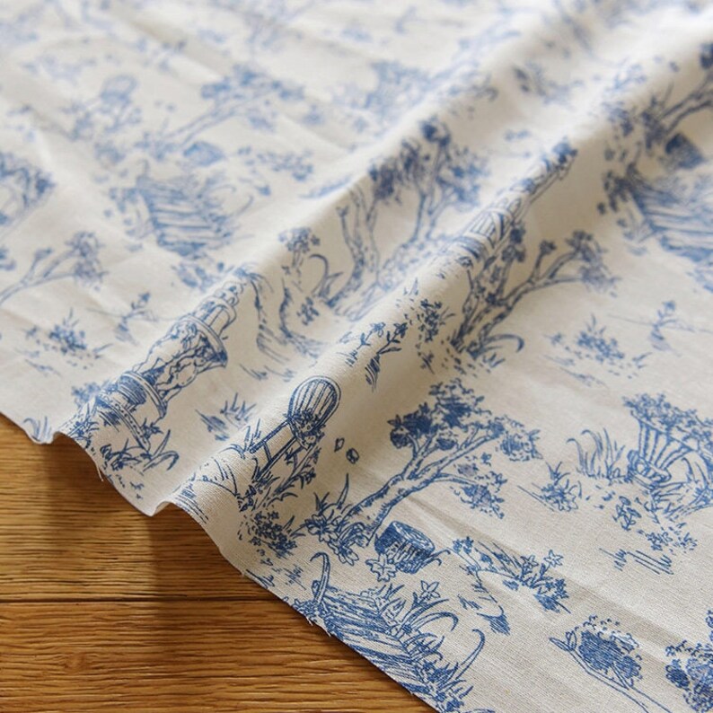 Premium Quality Cotton & Linen Mixture Fabric by the Yard - Etsy