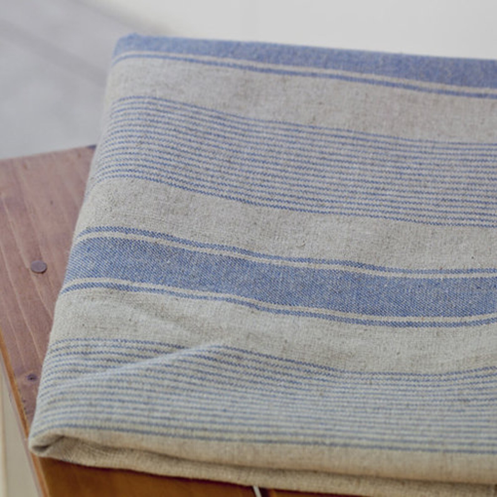 Premium Quality Cotton Linen Fabric by the Half Yard Stripe Fabric 41 ...