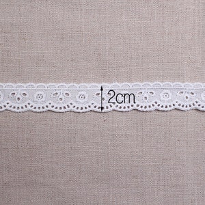 10+free 4yds Embroidery Cotton Ribbon Eyelet Lace Trim 0.8"(2cm) YH919 ...