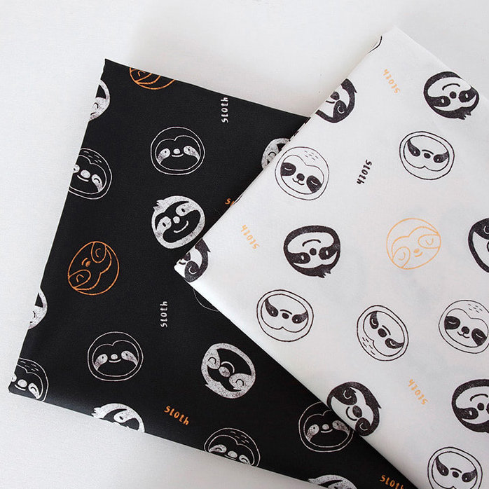 Cotton Fabric by the Yard Animal Sloth Fabric 44 Wide SG | Etsy