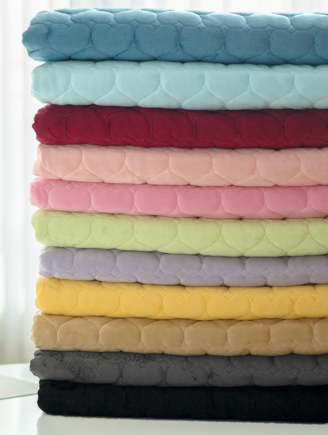 Premium Quality Quilted Microfiber Fabric by the Yard 50" Extra Wide ...