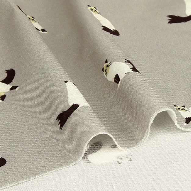 Cotton Fabric Cat Fabric by the Yard 44 Wide SY Siamese | Etsy