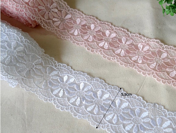 14yds Vintage Wedding Ribbon Embroidery Scalloped Mesh Eyelet - Etsy