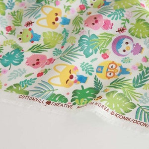 Rayon Fabric Character Fabric by the Yard 59" Wide SG Pororo ...