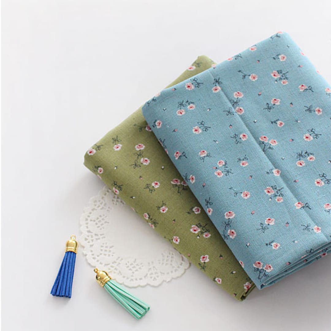 Linen Fabric Mini Flower by the Yards 55" Cozy Mini Flower Laceking2013 ...