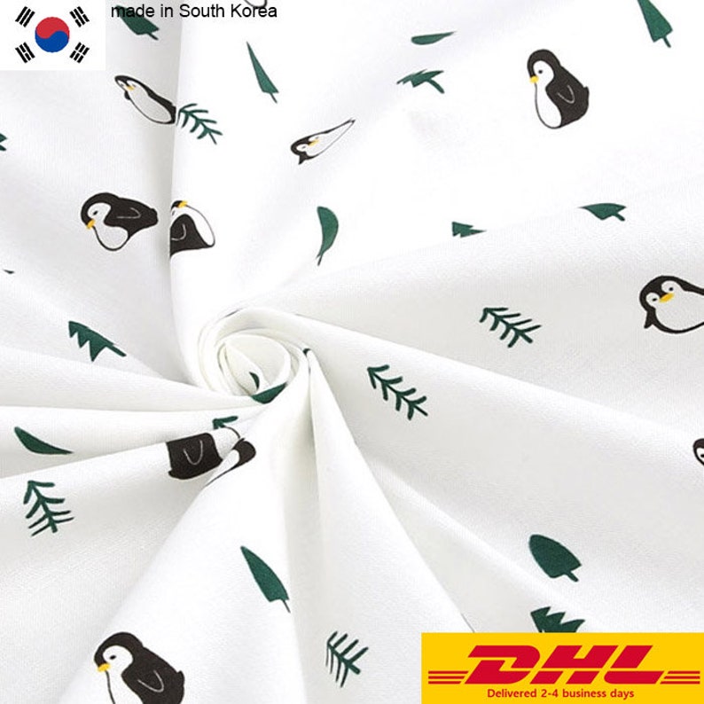 Cotton Fabric Penguin Fabric by the Yard 44 Wide SY Peng | Etsy