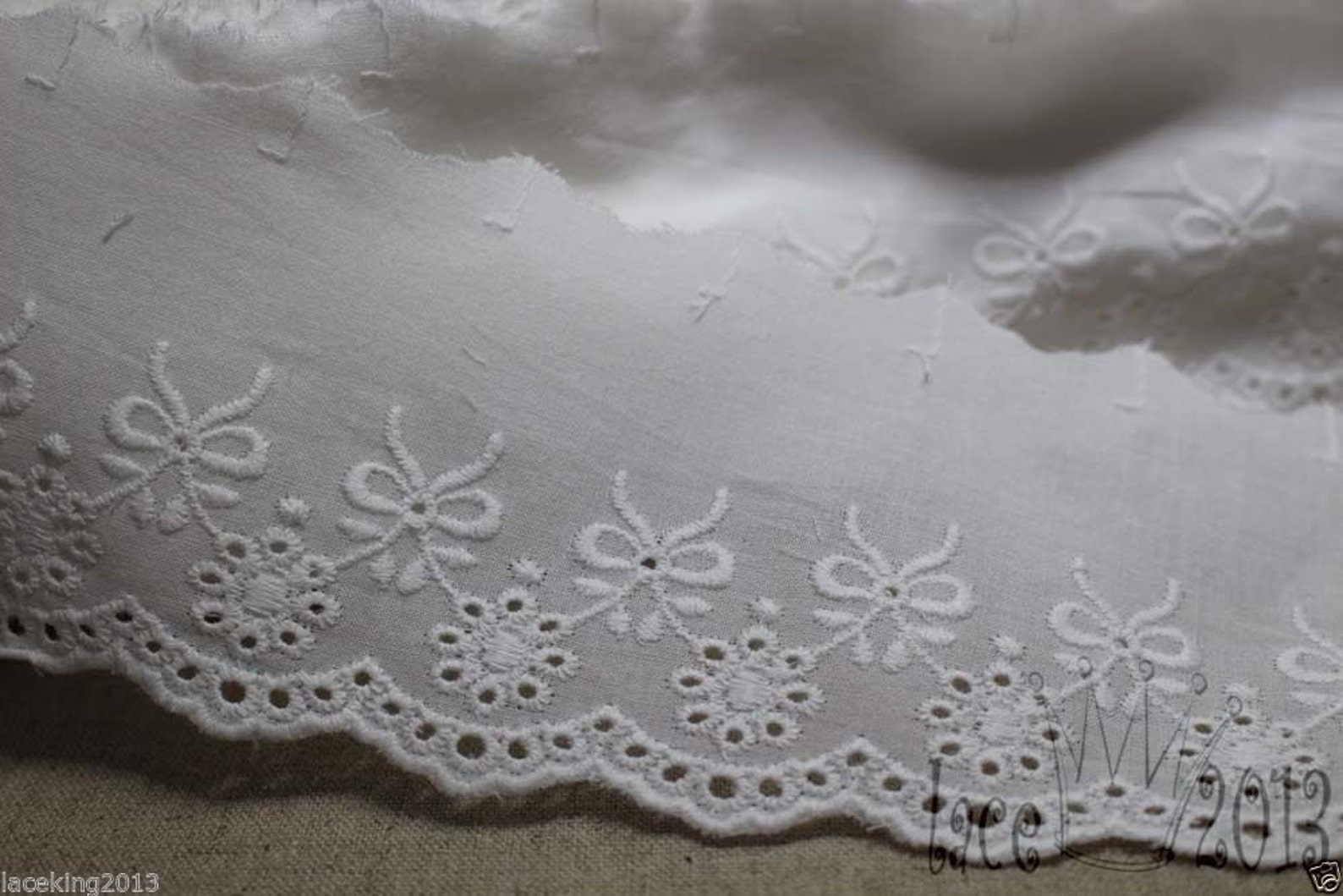 10free4yds Broderie Anglaise Cotton Eyelet Lace Trim - Etsy