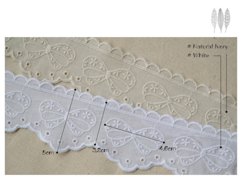 14y Broderie Anglaise Scallop Edge Cotton Eyelet Lace Trim - Etsy