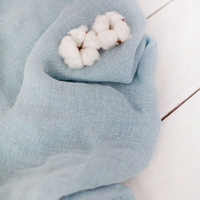 Premium Quality Muslin Linen Fabric by the Yard Gauze Solid Fabric 58 ...