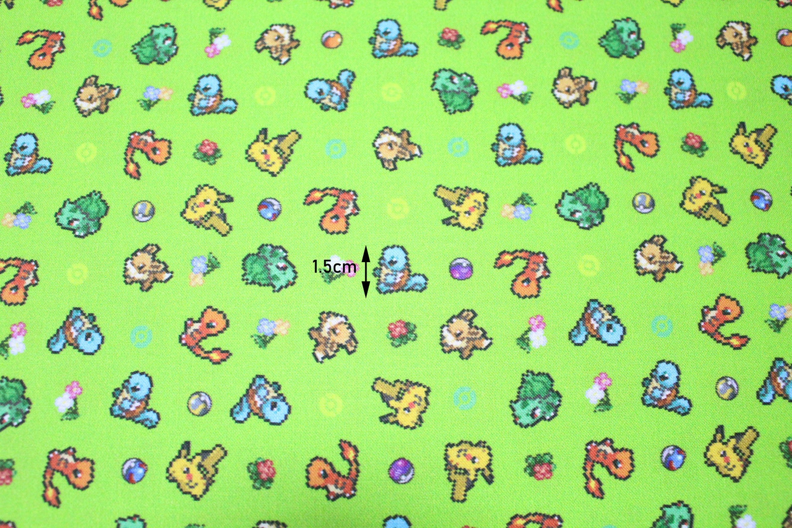 Half Yard Pokemon Fabric Pixel Pikachu Character Fabric Cotton Fabric ...