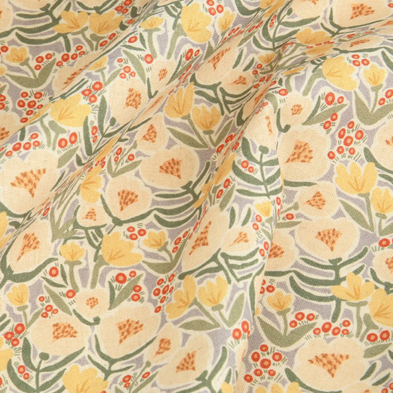 Premium Quality Linen Cotton Fabric by the Yard Flower Fabric | Etsy