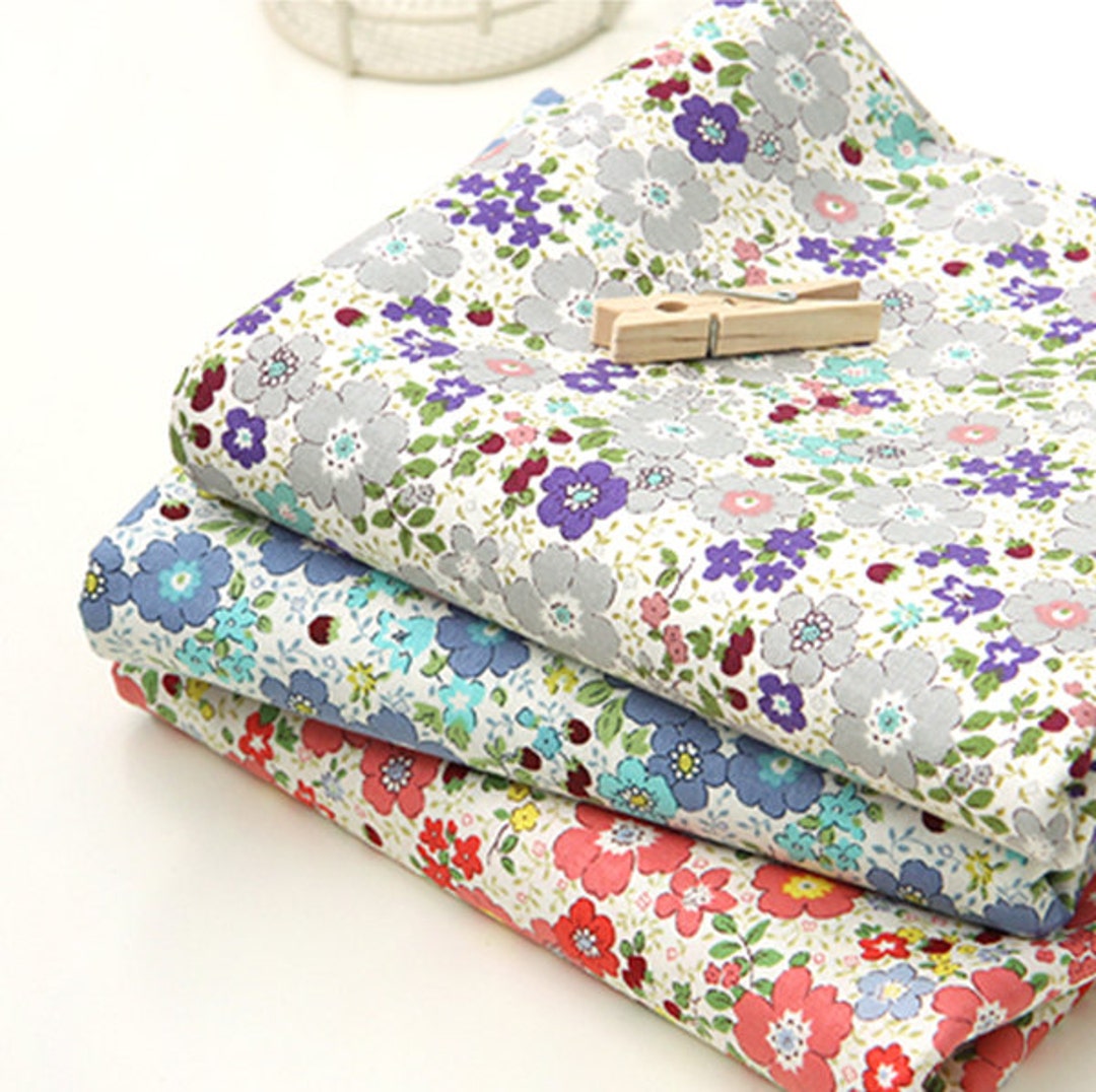 Cotton Fabric Flower Pattern by the Yards 44 Cozy Lori Laceking2013 ...