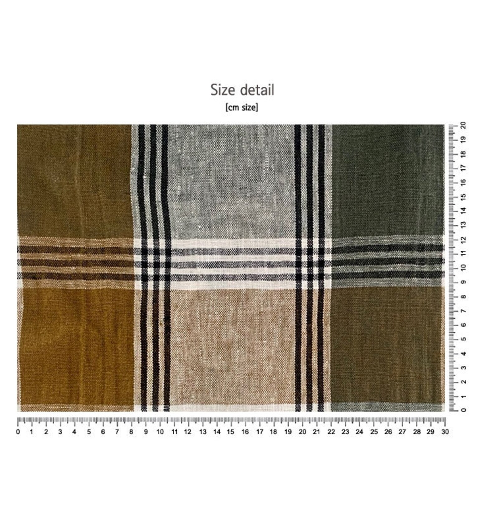 Premium Quality 100% Pure Linen Fabric Check Pattern by the - Etsy