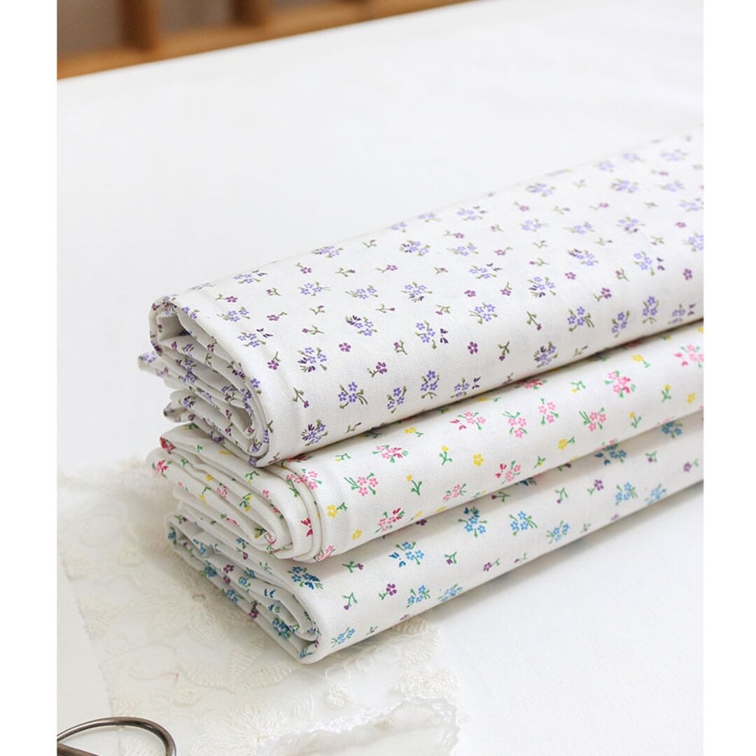 Premium Quality Cotton Fabric Flower Pattern by the Yards 44"(110cm ...