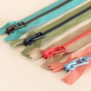 Premium Quality 15cm / 30cm #5 Indivisible 7 Colors Zipper Zip Plastic ...