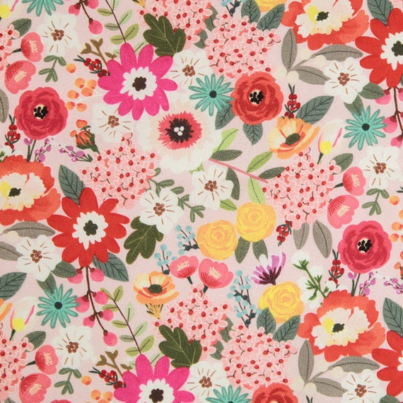 Premium Quality Cotton Fabric by the Yard Flower Fabric | Etsy