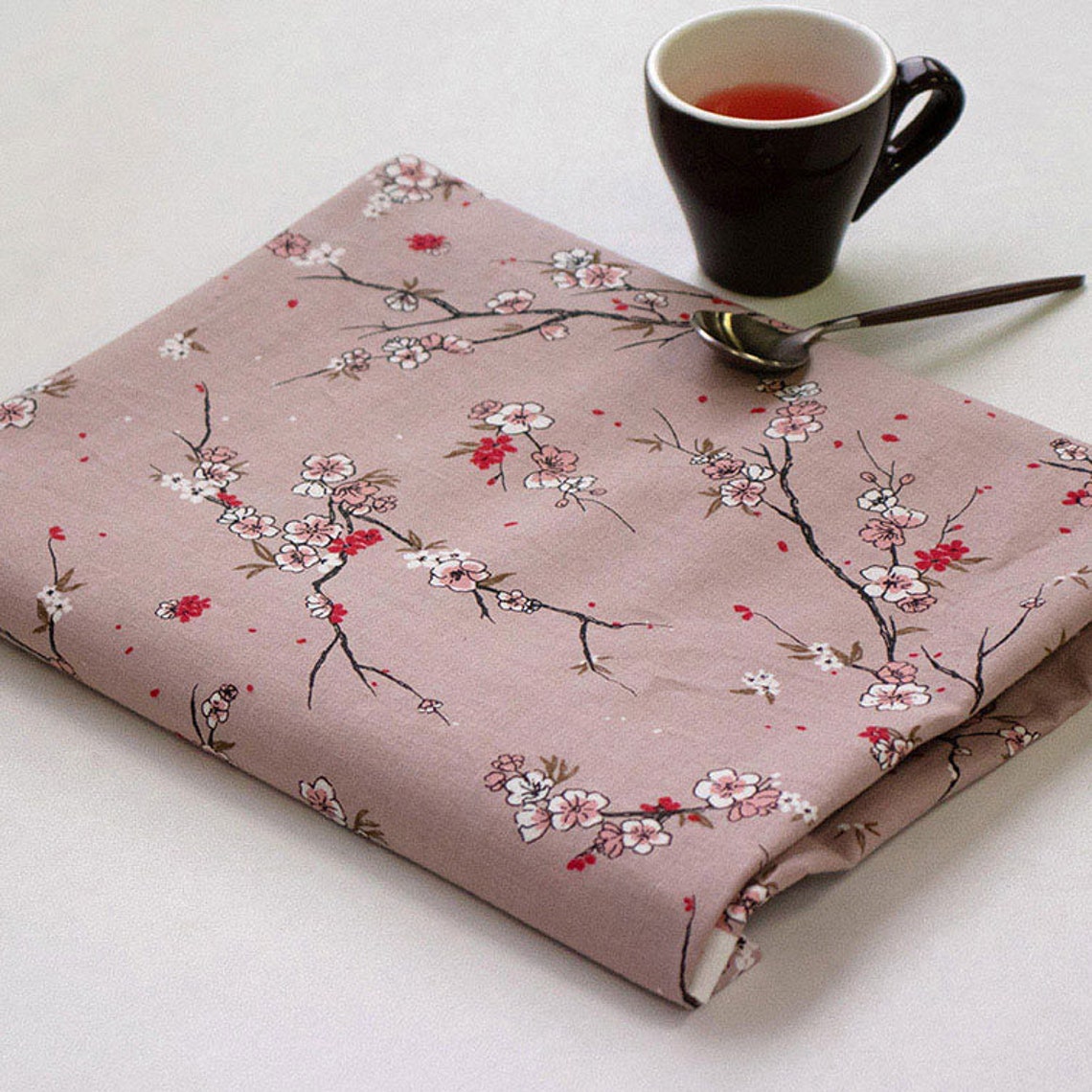 Cotton Fabric by the Yard Flower Fabric 44 Wide Cozy - Etsy