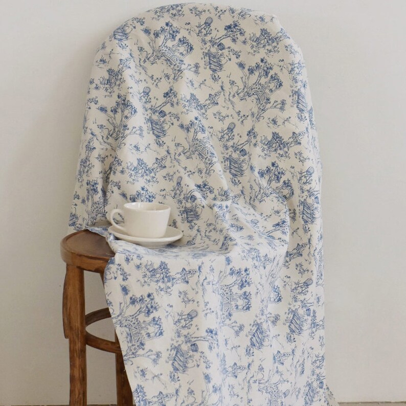 Premium Quality Cotton & Linen Mixture Fabric by the Yard - Etsy