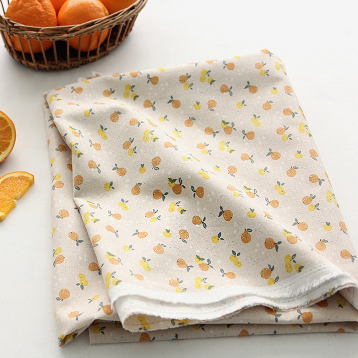 Citrus Pattern Cotton Fabric Citrus Fabric by the Yard 44" Wide Cozy ...