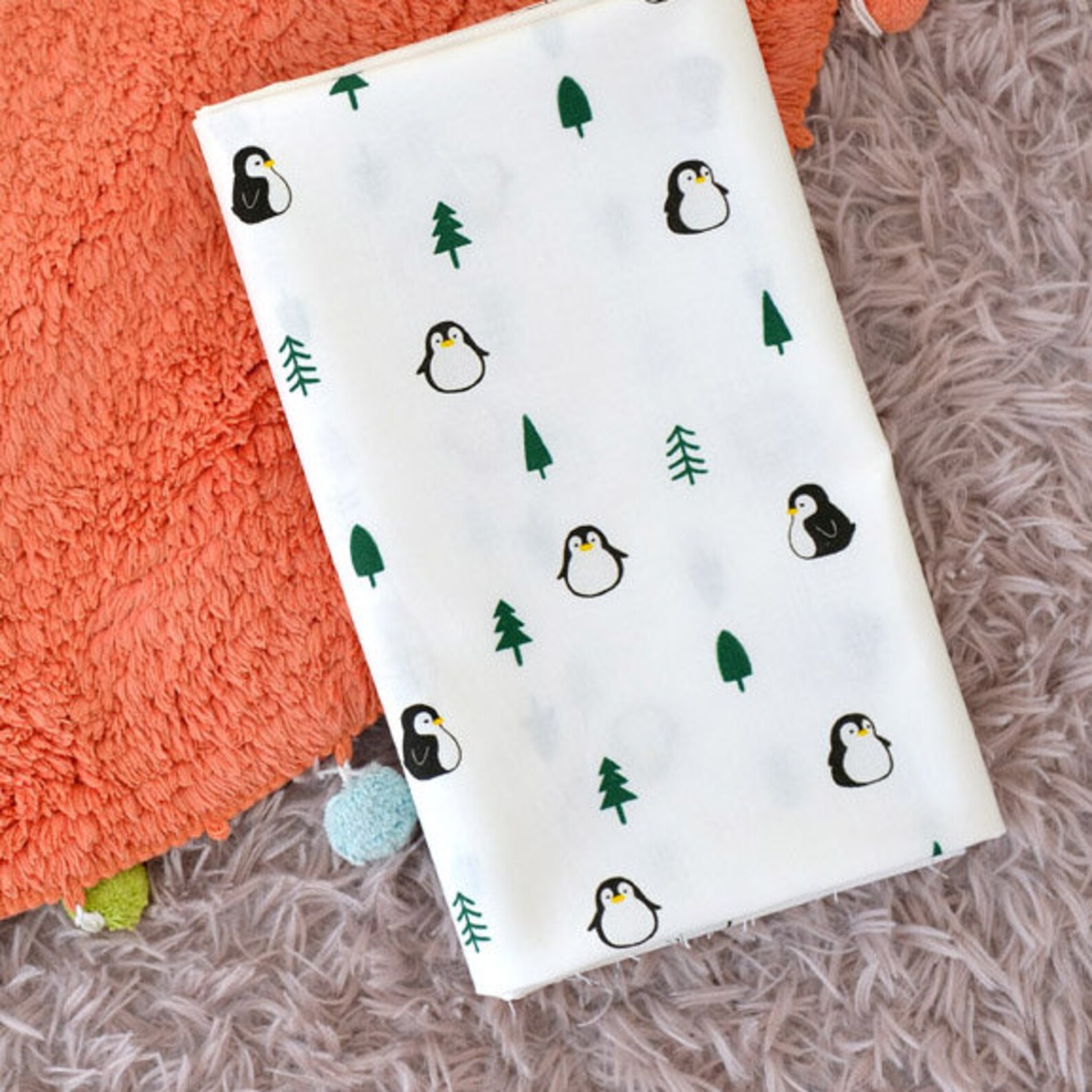 Cotton Fabric Penguin Fabric by the Yard 44 Wide SY Peng - Etsy