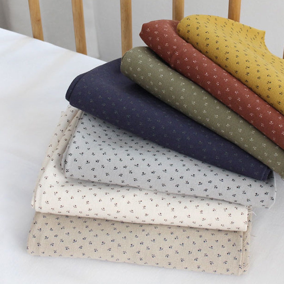 Cotton Fleece Fabric by the Yard Flower Fabric 58 Wide - Etsy