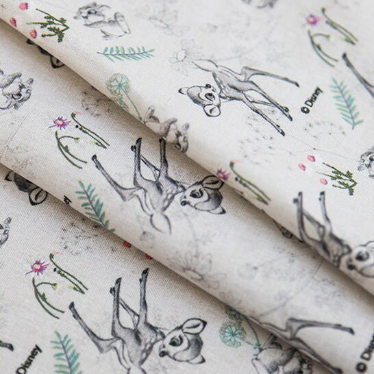 Disney Cotton Fabric by the Yard Character Fabric Linen Cotton | Etsy