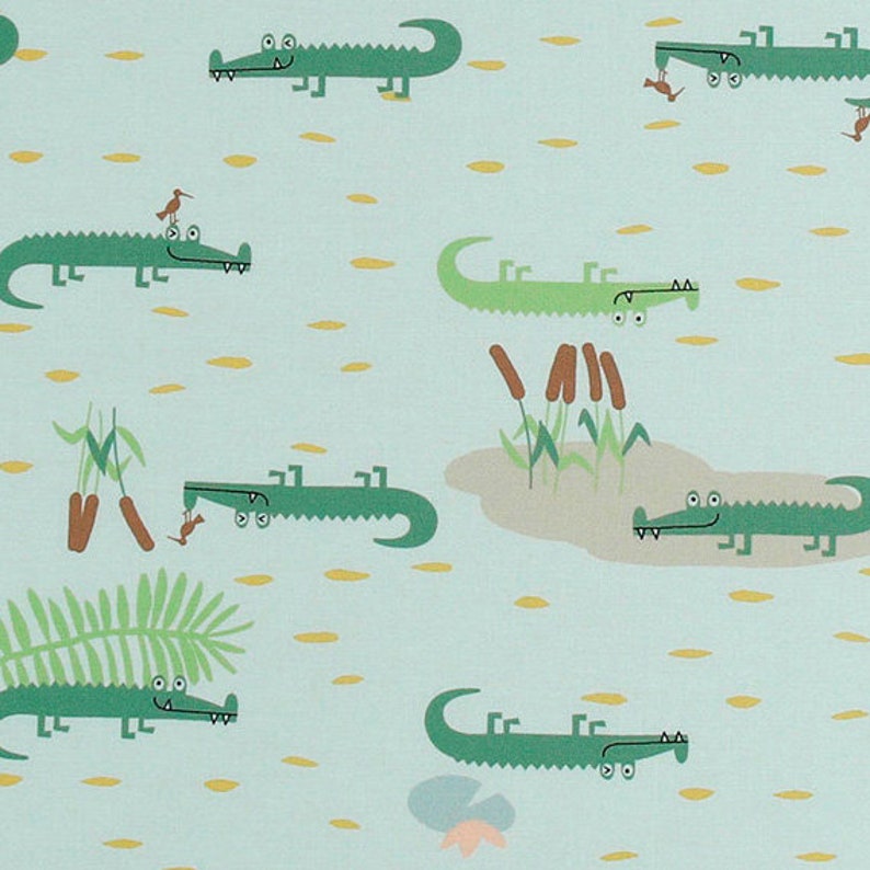 Cotton Fabric by the Yard Alligator Animal Fabric 44 | Etsy