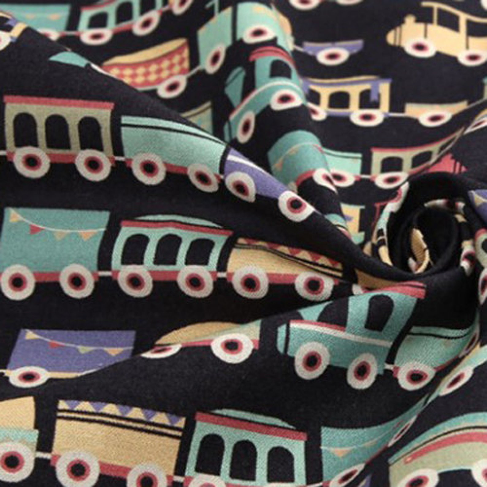 Cotton Fabric by the Yard Train Fabric 44 Wide KW Toy | Etsy