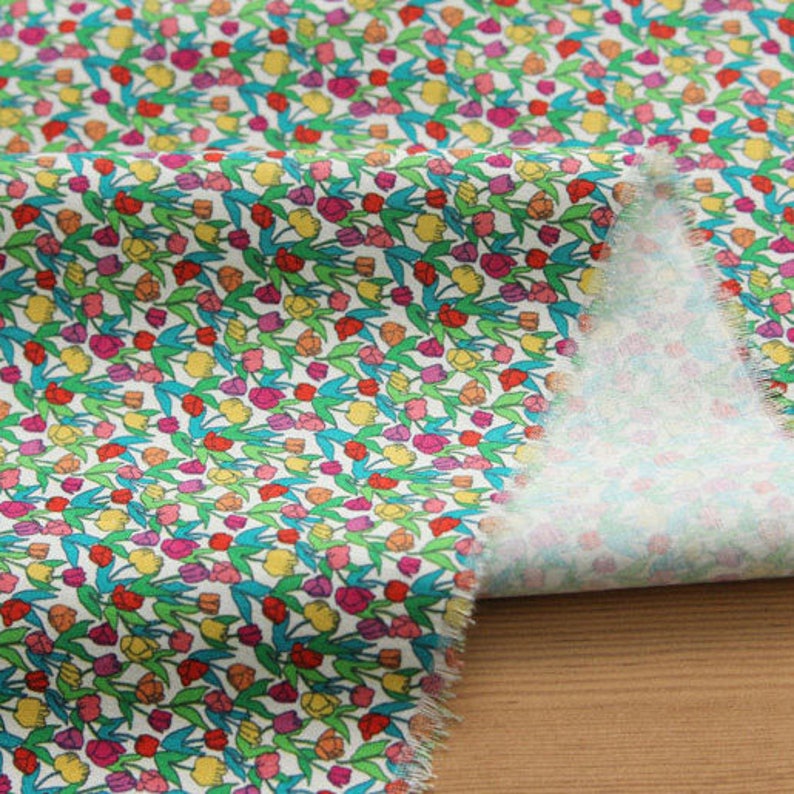 Cotton Fabric Tulip Fabric by the Yard 44 Wide Cozy - Etsy