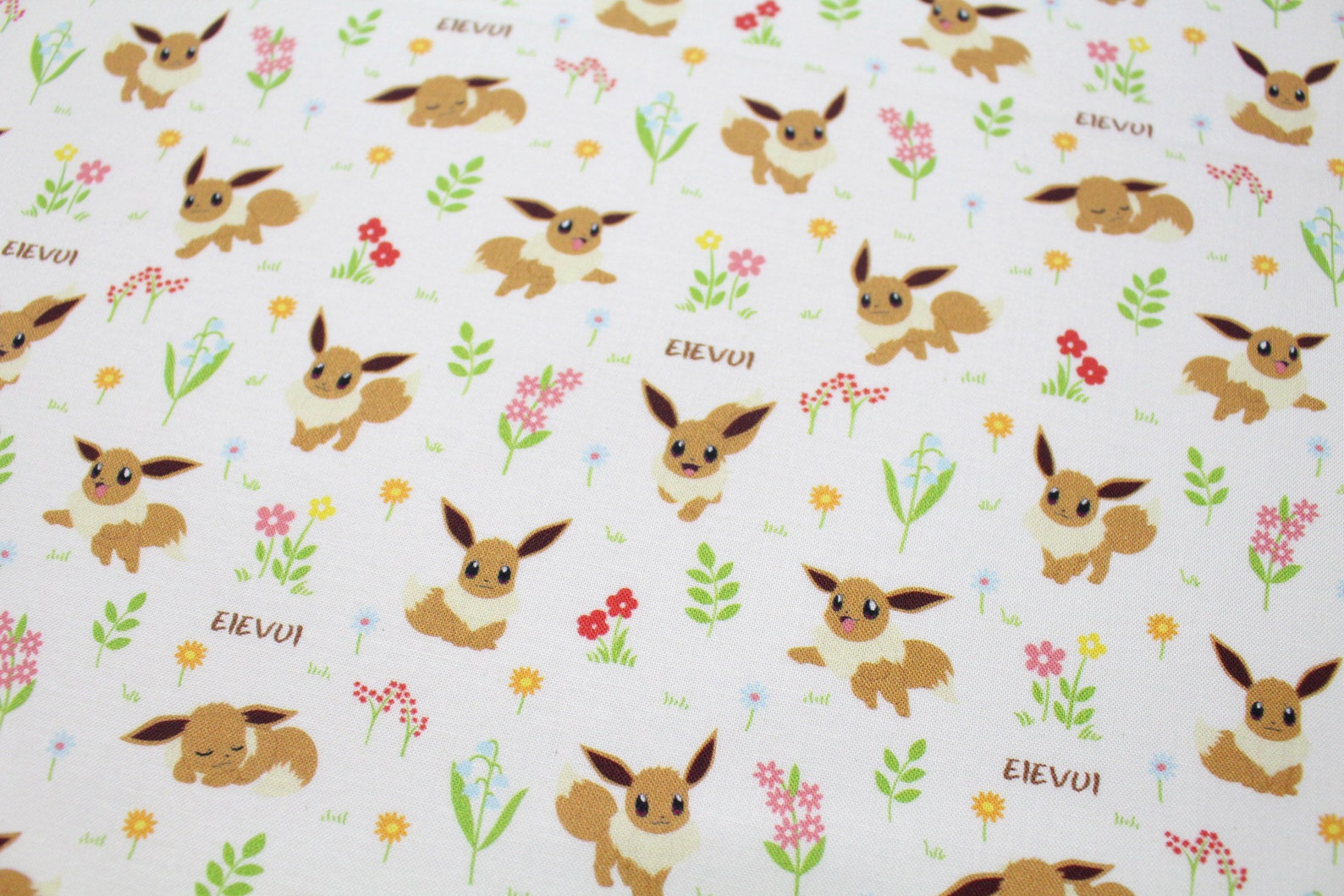 Half Yard Pokemon Fabric Eevee Pikachu Character Fabric Cotton - Etsy