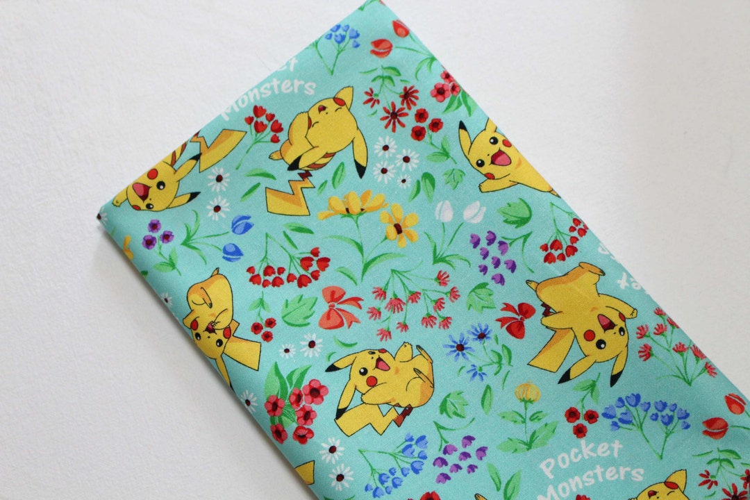 Half Yard Pokemon Fabric Pikachu Mint Character Fabric Cotton Fabric ...