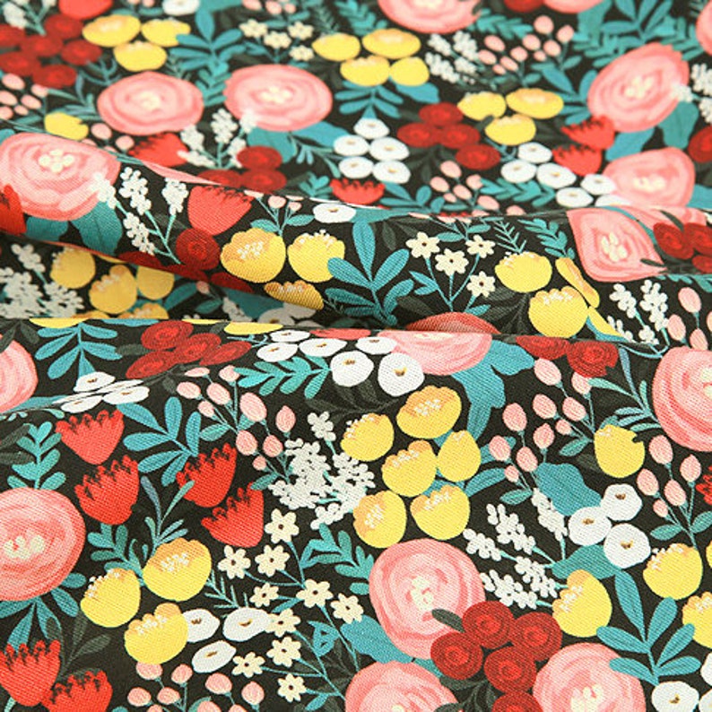 Cotton Fabric Flower Fabric by the Yard 44" Wide SY Poppy - Etsy