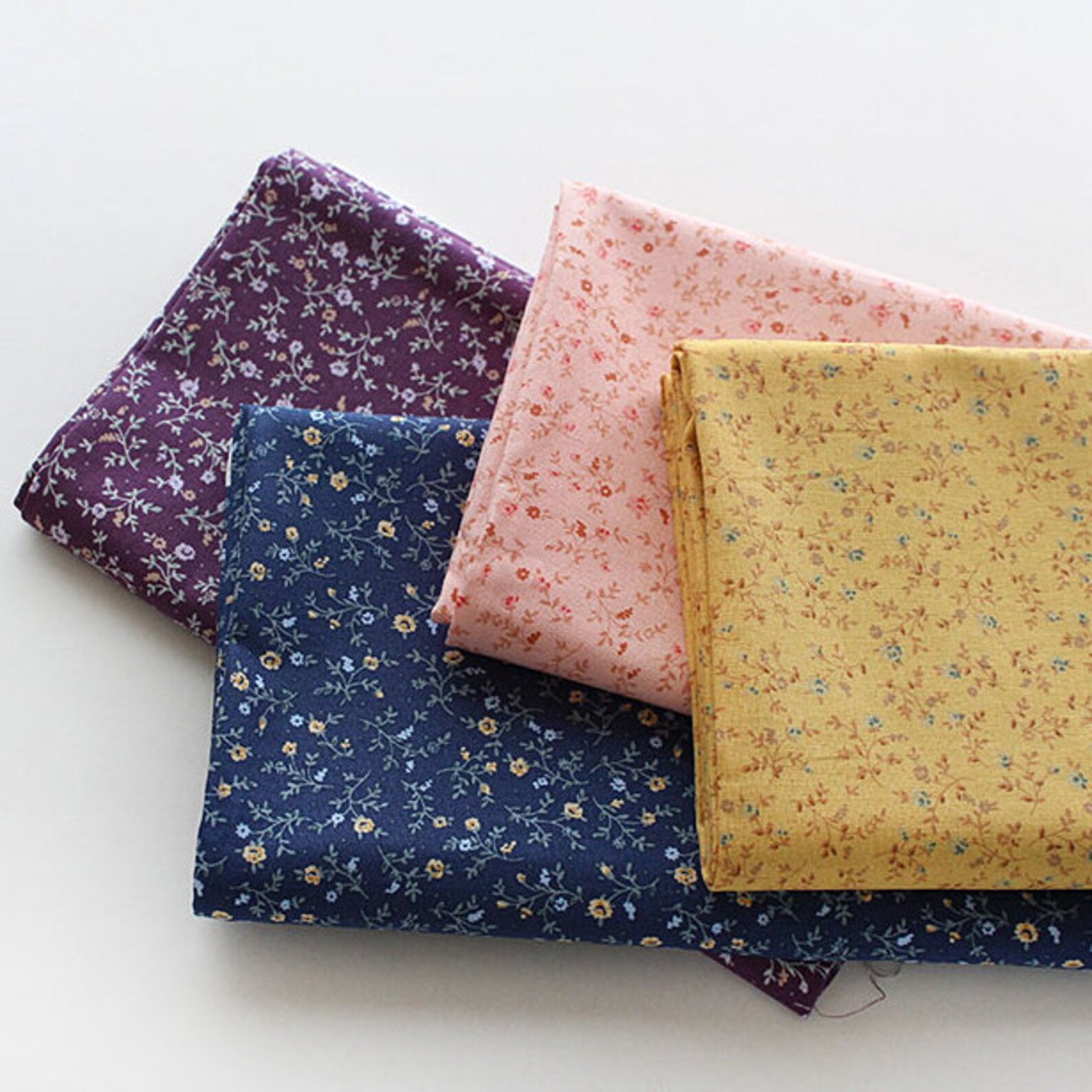 Cotton Fabric by the Yard Flower Fabric 44 Wide Cozy | Etsy