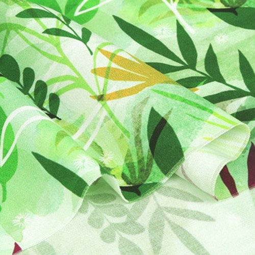 Cotton Fabric Leaf Fabric by the Yard 44" Wide SY Greenery - Etsy