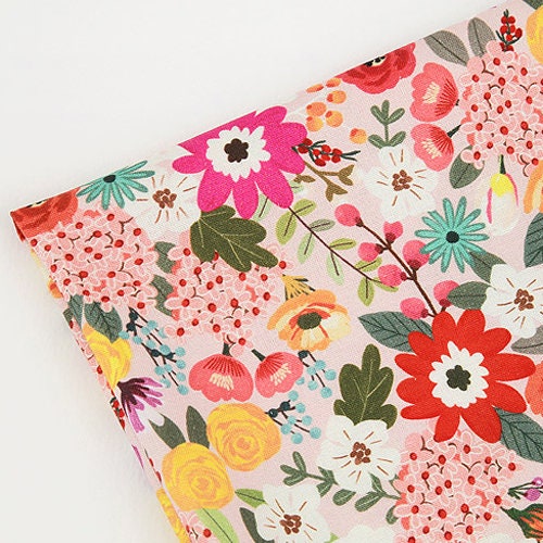 Premium Quality Cotton Fabric by the Yard Flower Fabric | Etsy