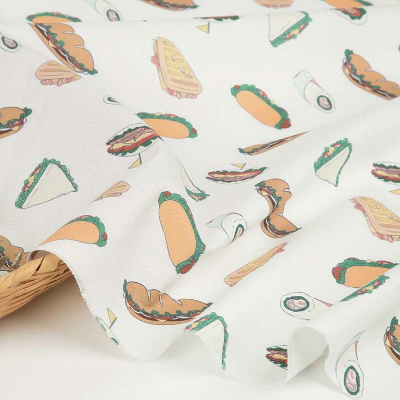 Cotton Fabric Food Fabric by the Yard 44 Wide SY | Etsy