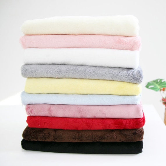 Premium Quality Smooth Minky Solid Fabric by the Yard Faux Fur - Etsy