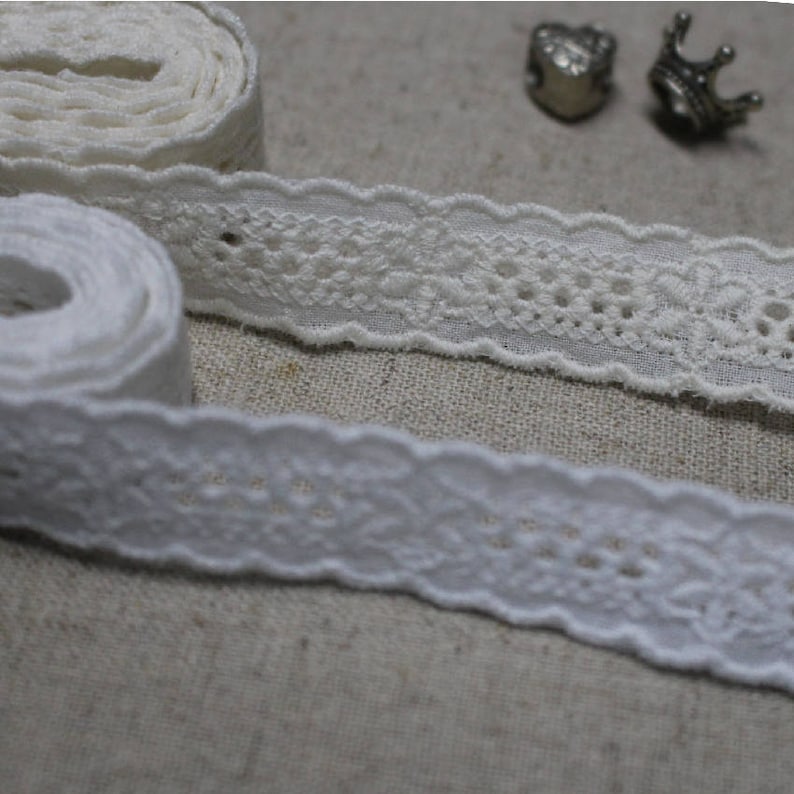 14yds Broderie Anglaise Ribbon Cotton Eyelet Lace Trim - Etsy