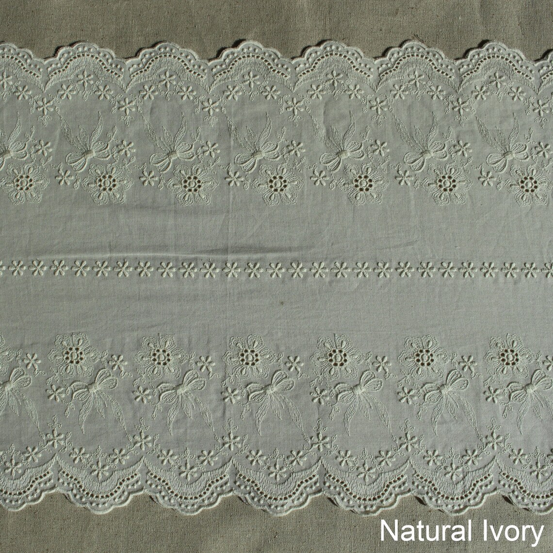 Premium Quality Ribbon Embroidery Broderie Anglaise Cotton - Etsy