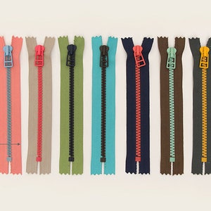 Premium Quality 15cm / 30cm #5 Indivisible 7 Colors Zipper Zip Plastic ...