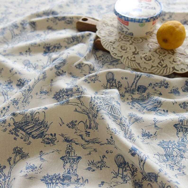 Premium Quality Cotton & Linen Mixture Fabric by the Yard - Etsy
