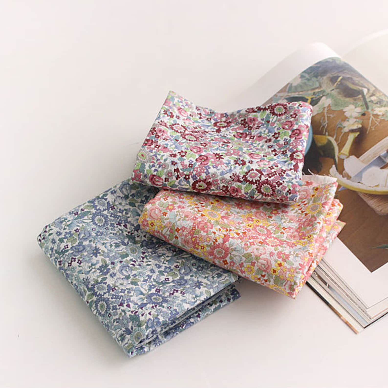 Cotton Fabric Flower Pattern by the Yards 44 Cozy Tone - Etsy