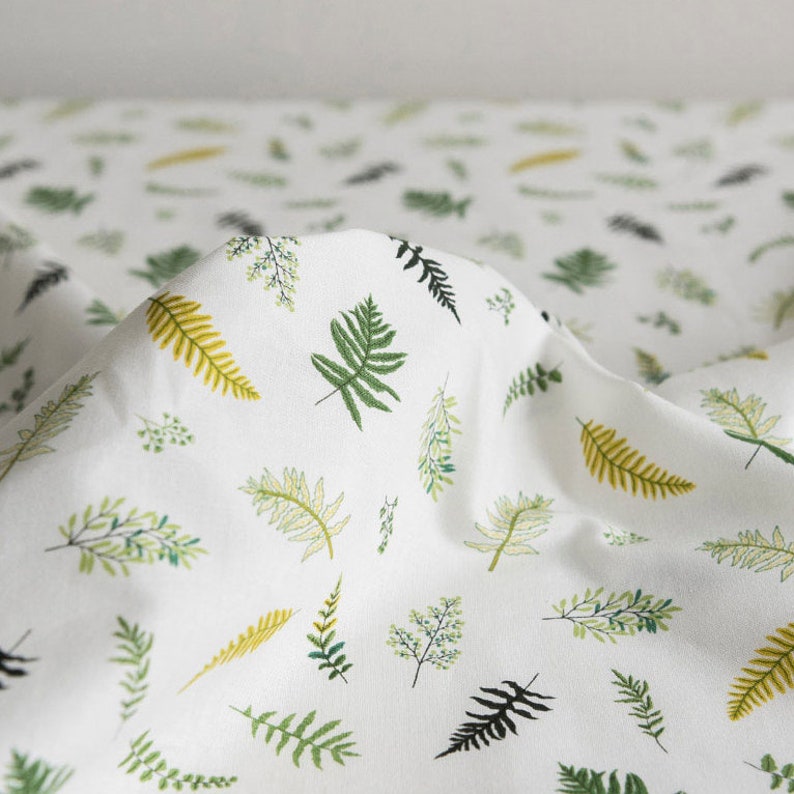 Premium Quality Cotton Fabric Leaf Pattern by the Yards - Etsy