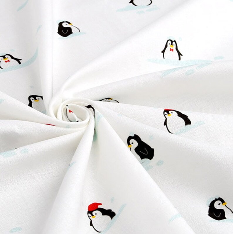 Cotton Fabric Penguin Fabric by the Yard 44 Wide SY Peng | Etsy