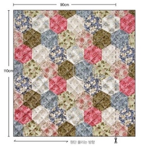 Quilted Cotton Fabric BH Hexagon by the Yard 44" Laceking2013 - Etsy