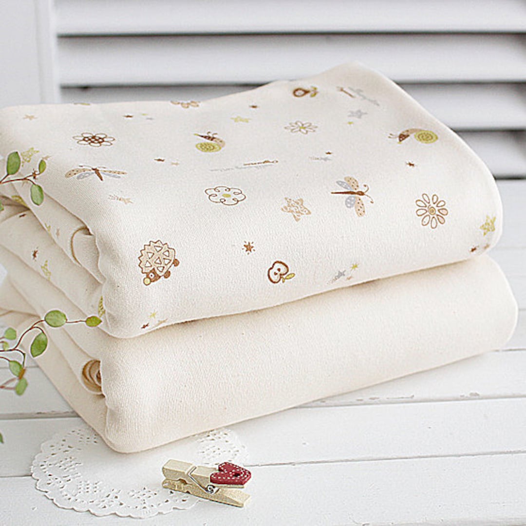 Baby Organic Cotton Knit Double Fabric by the Yard 61" Wide MR Baby ...