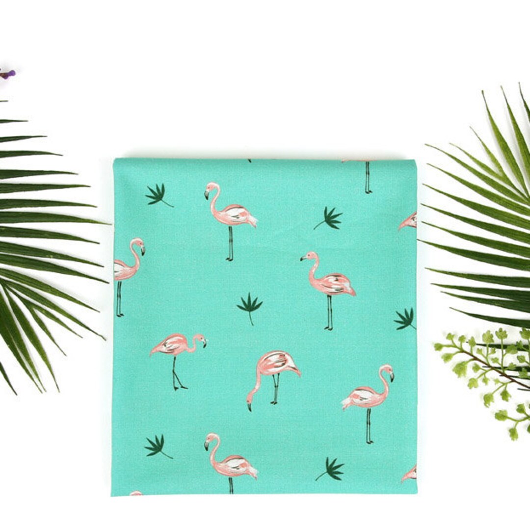 Cotton Fabric Flamingo Fabric by the Yard 44" Wide SY Flamingo Nacheu ...