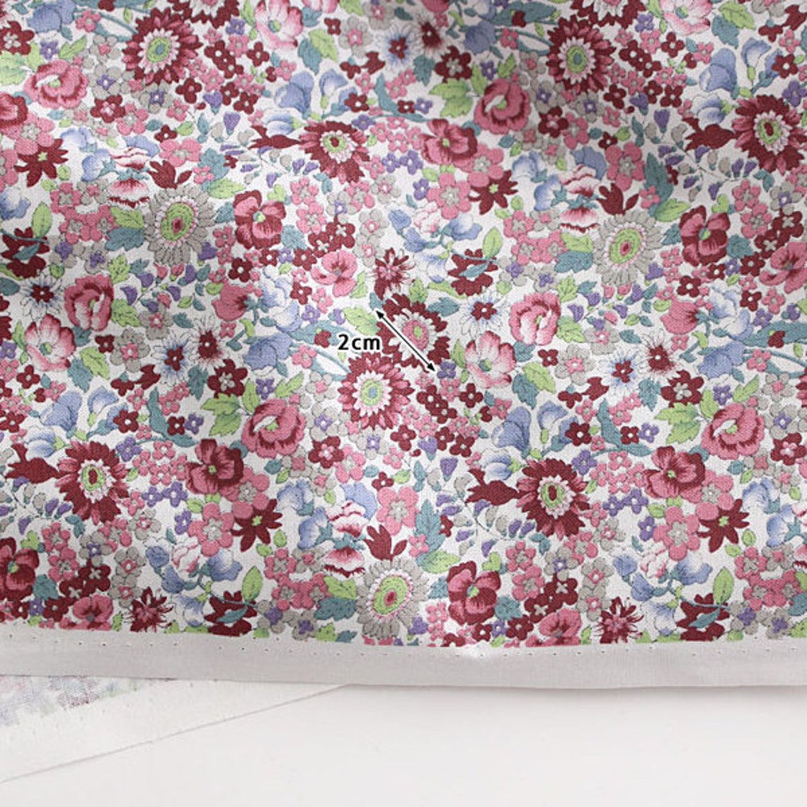 Cotton Fabric Flower Pattern by the Yards 44 Cozy Tone | Etsy