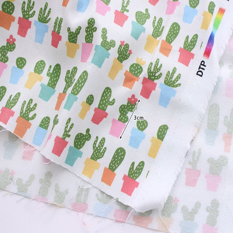 Cactus Pattern Digital Print 100% Cotton Fabric - Etsy