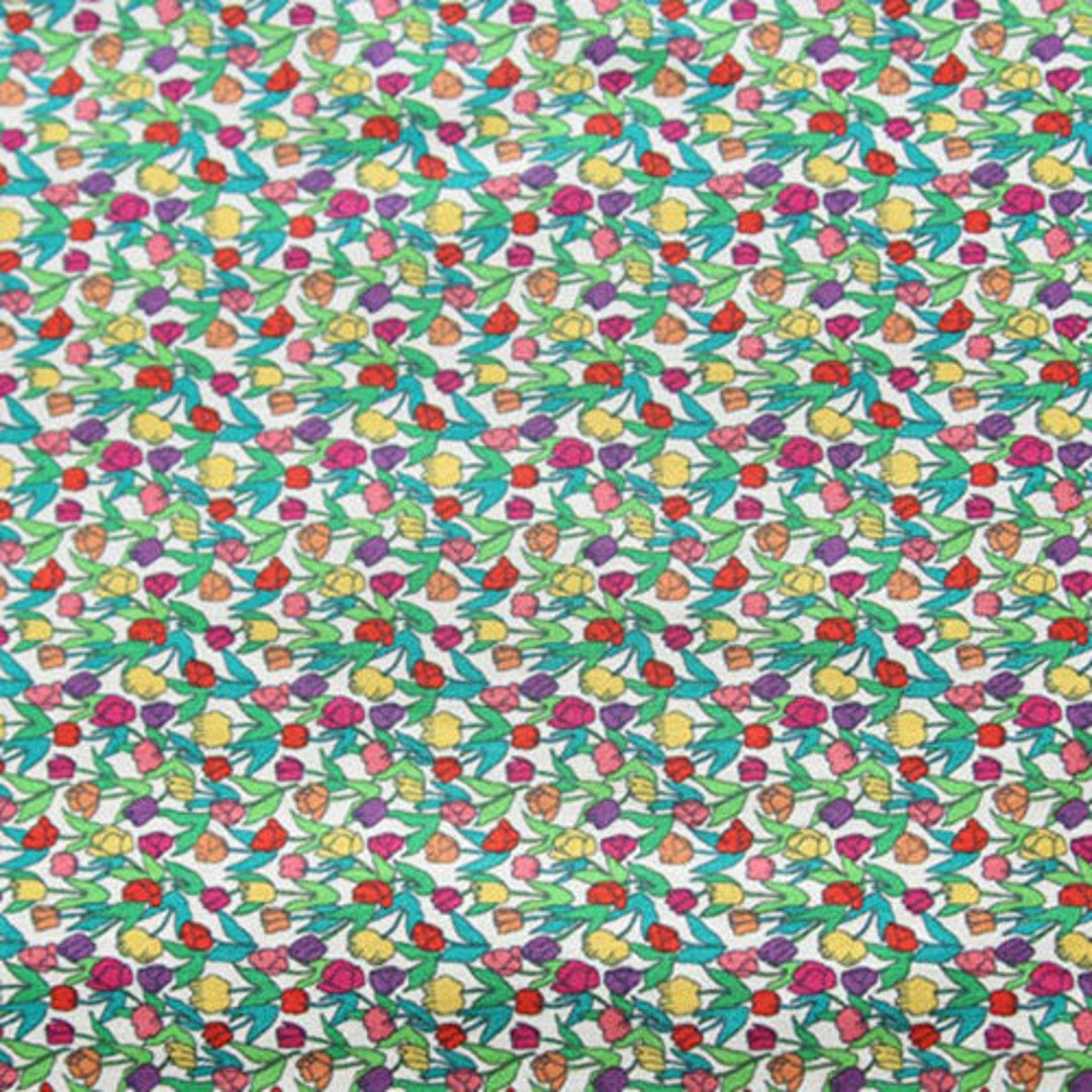 Cotton Fabric Tulip Fabric by the Yard 44" Wide Cozy Tulip Pattern - Etsy
